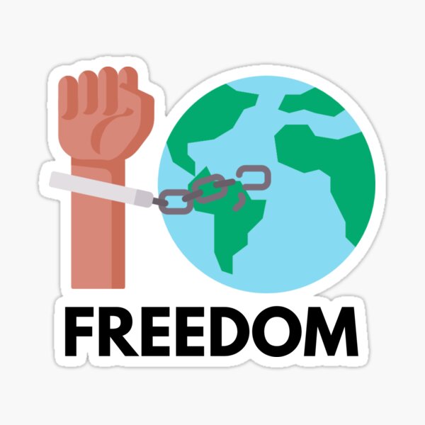 "Freedom" Sticker for Sale by Adameve15 | Redbubble