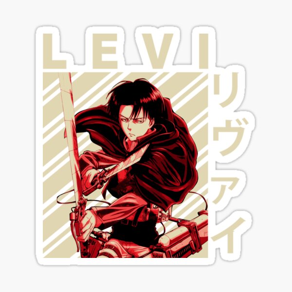 "Levi Ackerman - Art Vintage Sticker" Sticker by FrederikTurcott ...