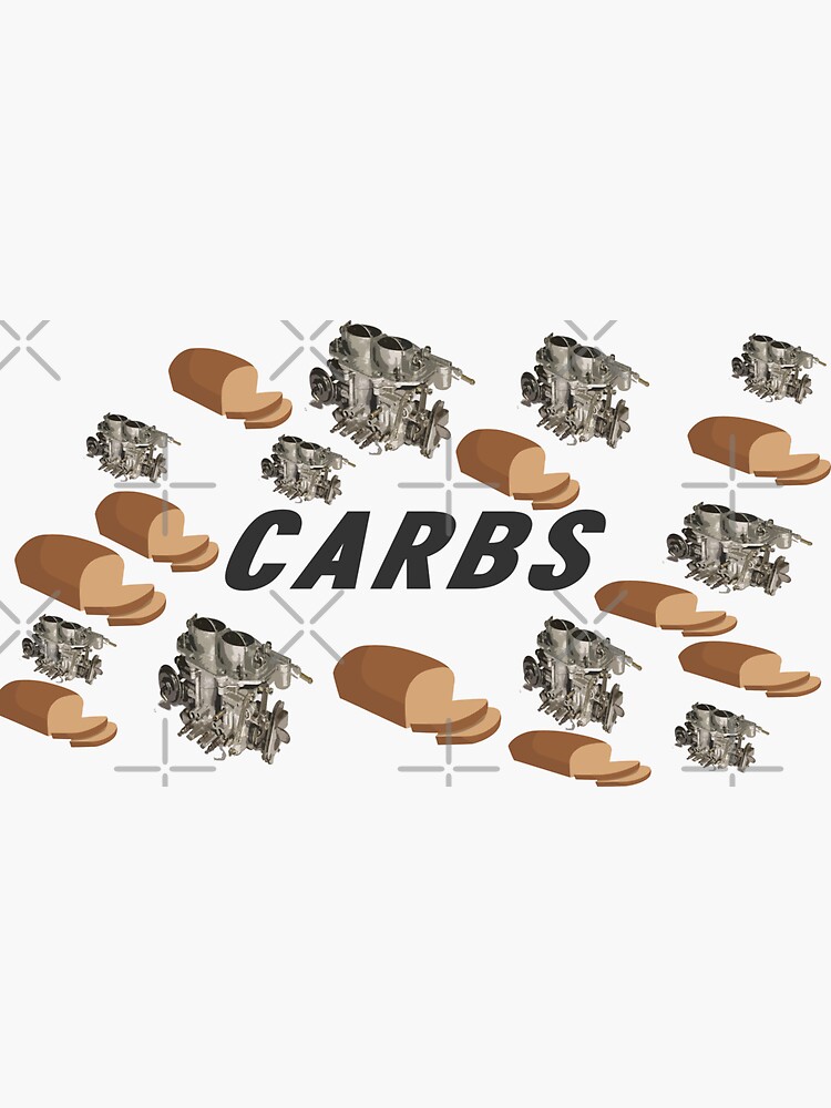 "CARBS" Sticker for Sale by ClassicAuto | Redbubble
