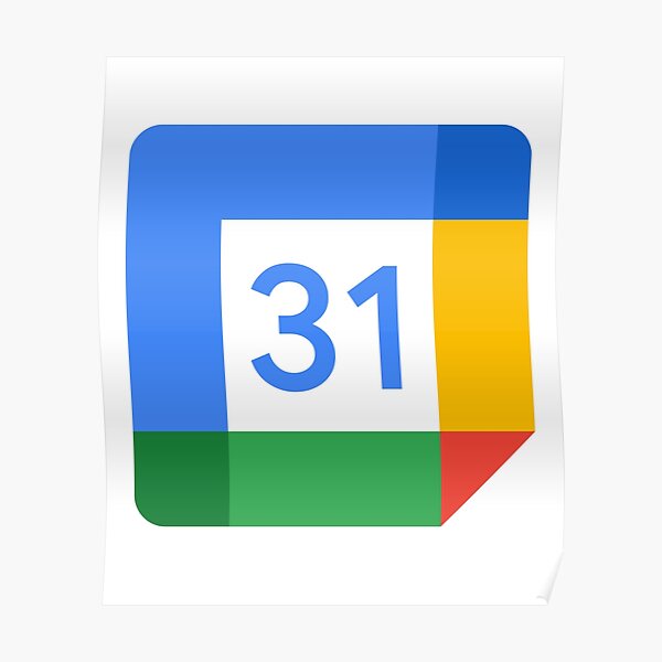 Poster « Cadeau d'icône du logo Google Calendar pour les fans de Google ...