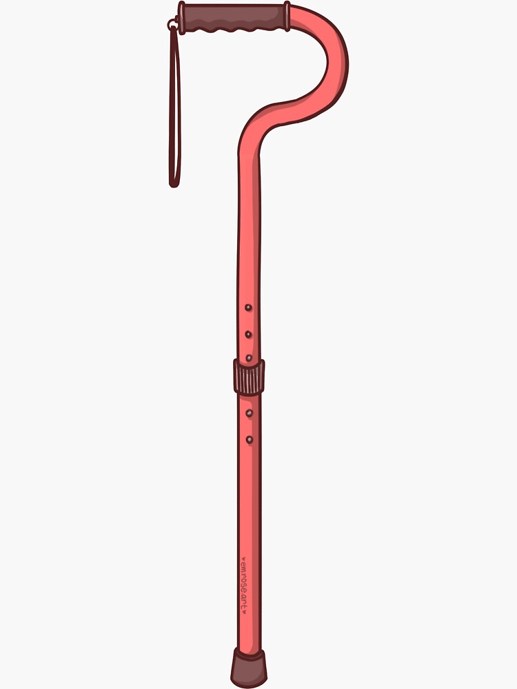 "Cane! (Red)" Sticker for Sale by Em-Rose-Art | Redbubble