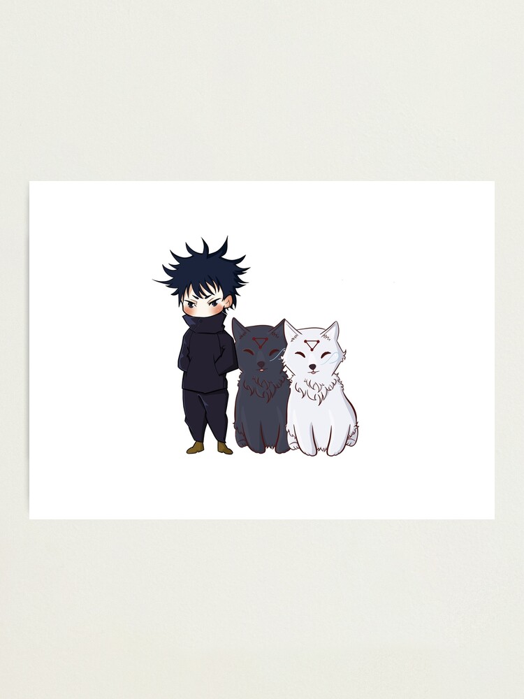 "Jujutsu Kaisen - Chibi Megumi Fushiguro With Divine Dogs" Photographic ...