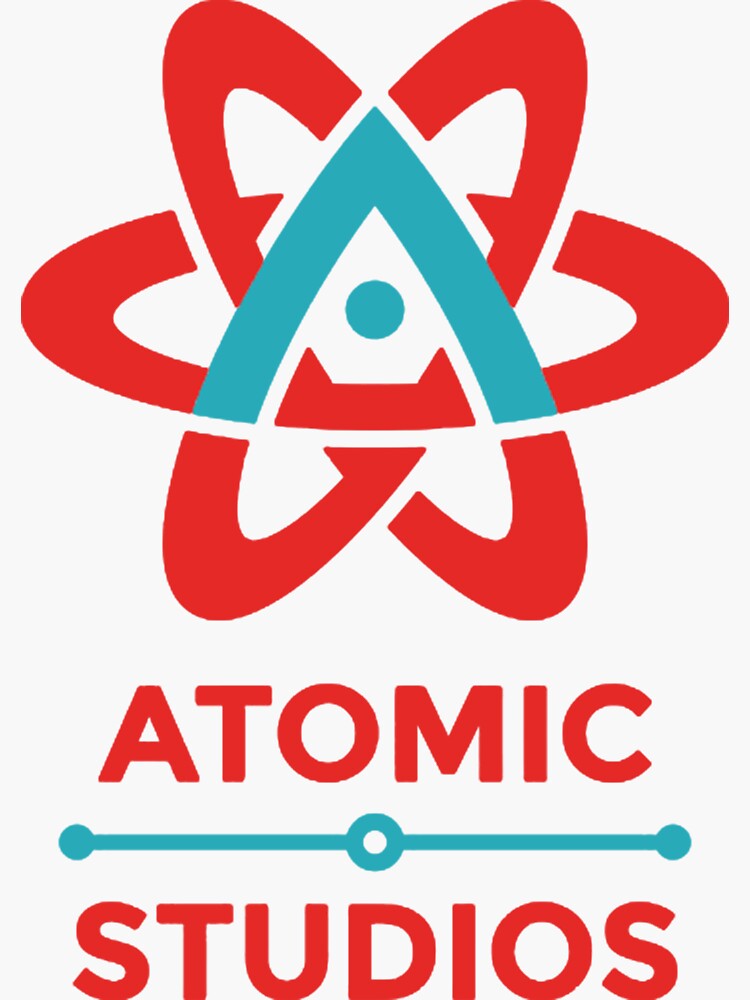 "atomic studios" Sticker for Sale by bonesof987 | Redbubble