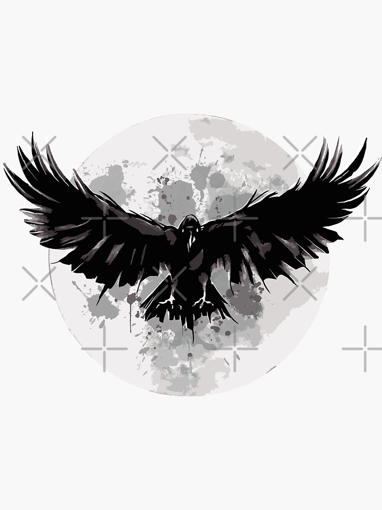 "Raven moon" Sticker for Sale by iBruster | Redbubble