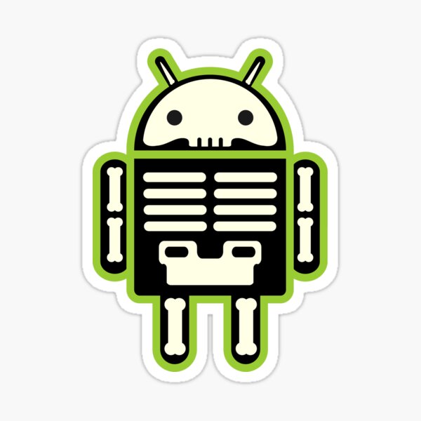 "Android skeleton" Sticker for Sale by lezettern | Redbubble