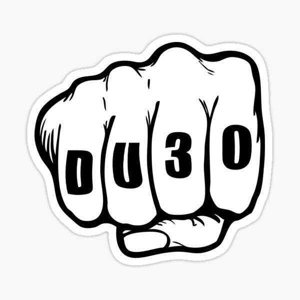 "DU30 Fist" Sticker for Sale by kiLabozz | Redbubble