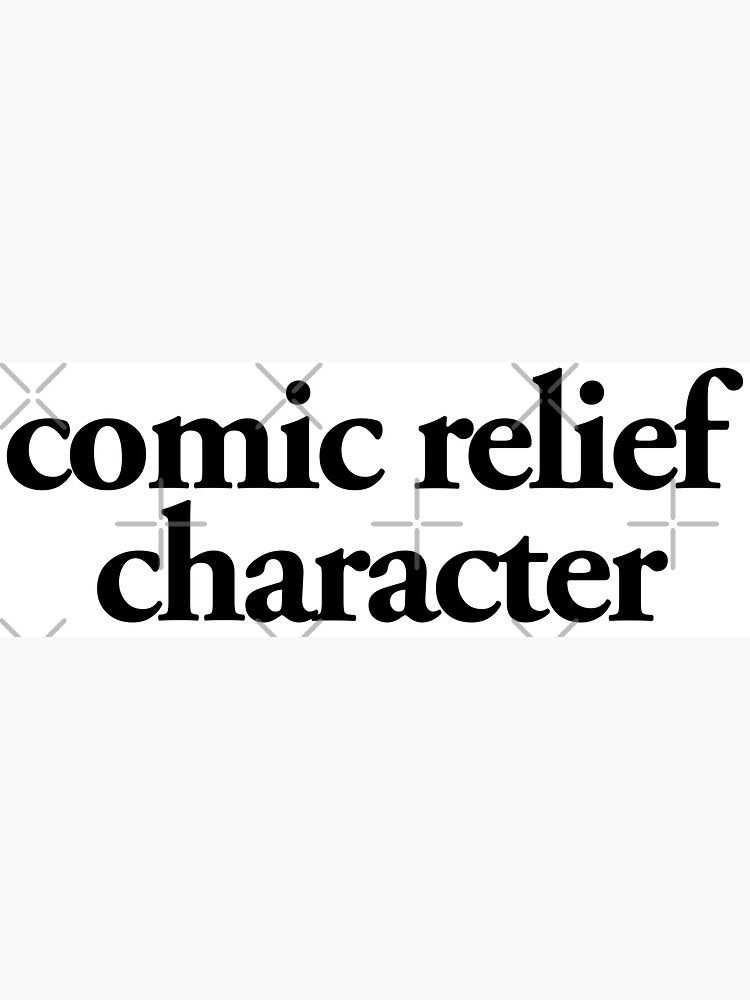 "Comic relief character" Sticker for Sale by askaydesigns | Redbubble