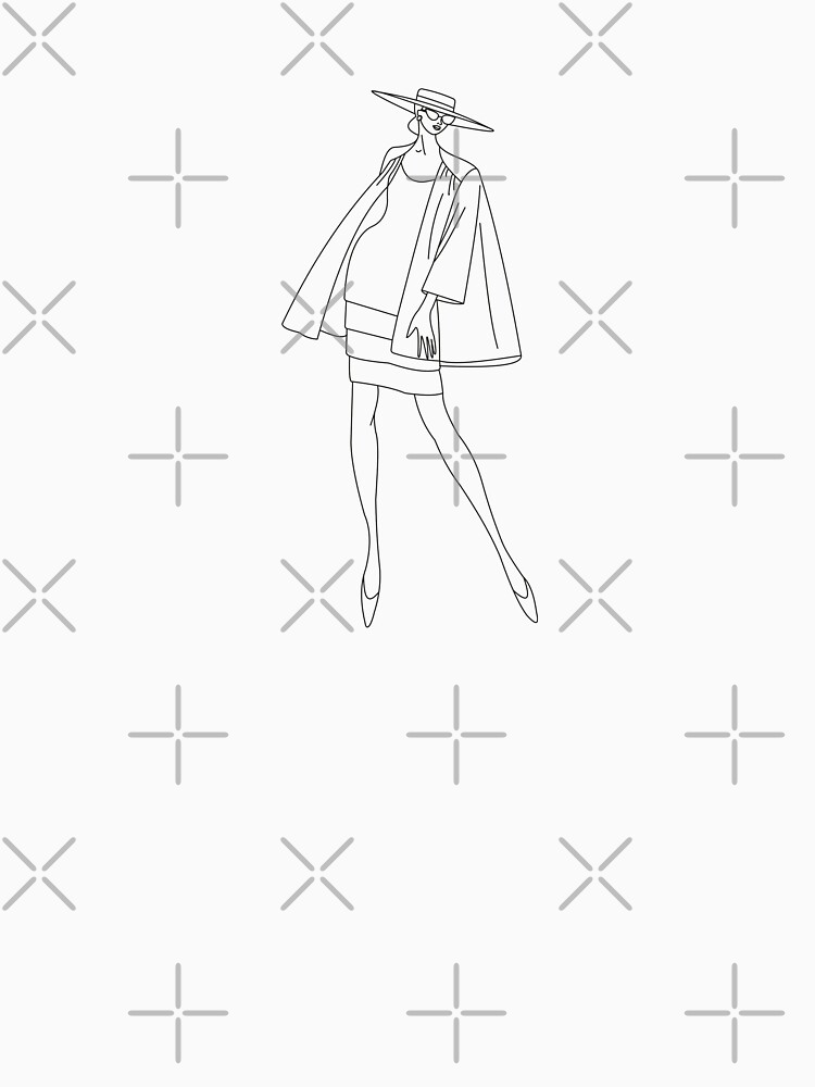 "Minimal Female Model line art , woman Line Art " T-shirt for Sale by ...