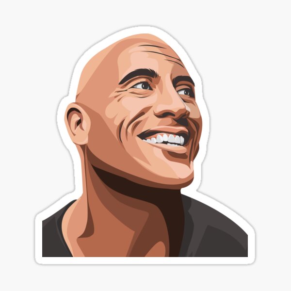 "Dwayne johnson" Sticker for Sale by NexusEvent13 | Redbubble