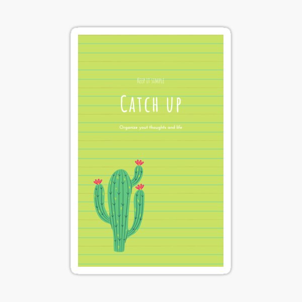 "Catch up logo" Sticker by Ines-Ideas | Redbubble