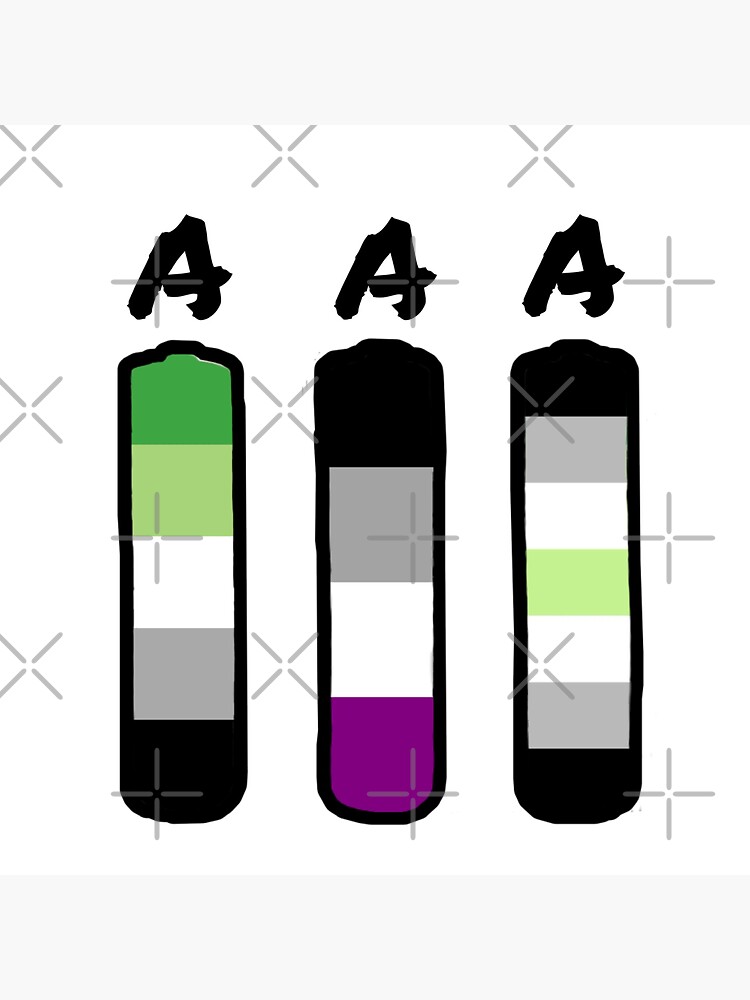 Aaa Aromantic Asexual Agender Batteries Sticker For Sale By D0nn13d1n0 Redbubble
