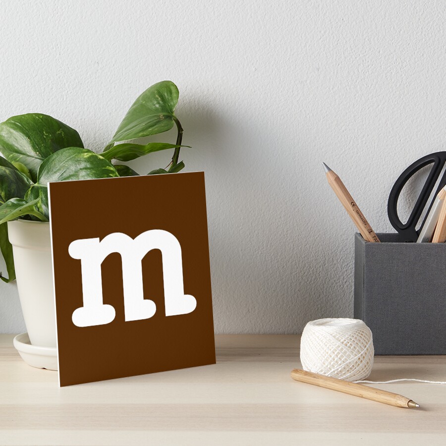 "Letter m Lower Case m Alphabet Monogram Gift" Art Board Print for Sale ...