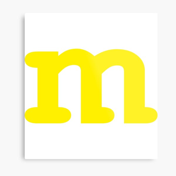 Lámina metálica «Letra m Minúscula m Alfabeto Monograma Regalo ...