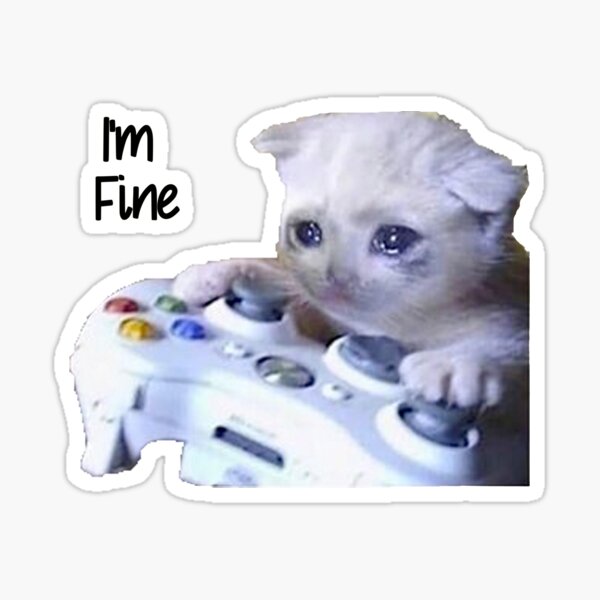 "Sad cat" Sticker for Sale by SHP2 | Redbubble