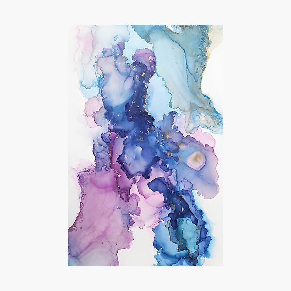 Lámina fotográfica «Alcohol INK art Nude colores violeta y azul» de ...