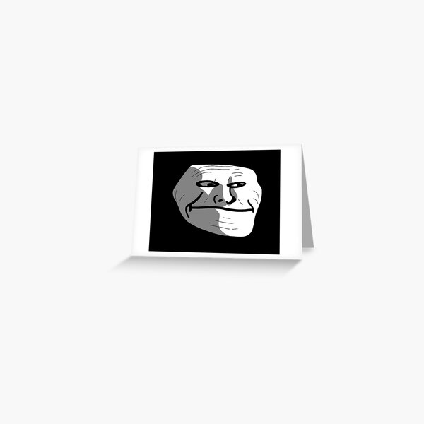 "Sad trollge face Artwork in black" Greeting Card by TheGreaterTimes ...