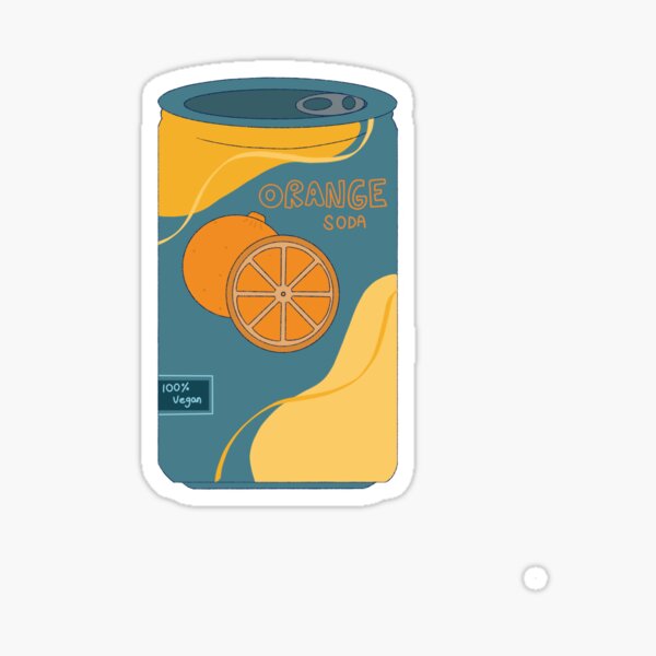 "Orange soda can" Sticker for Sale by made-by-mack | Redbubble