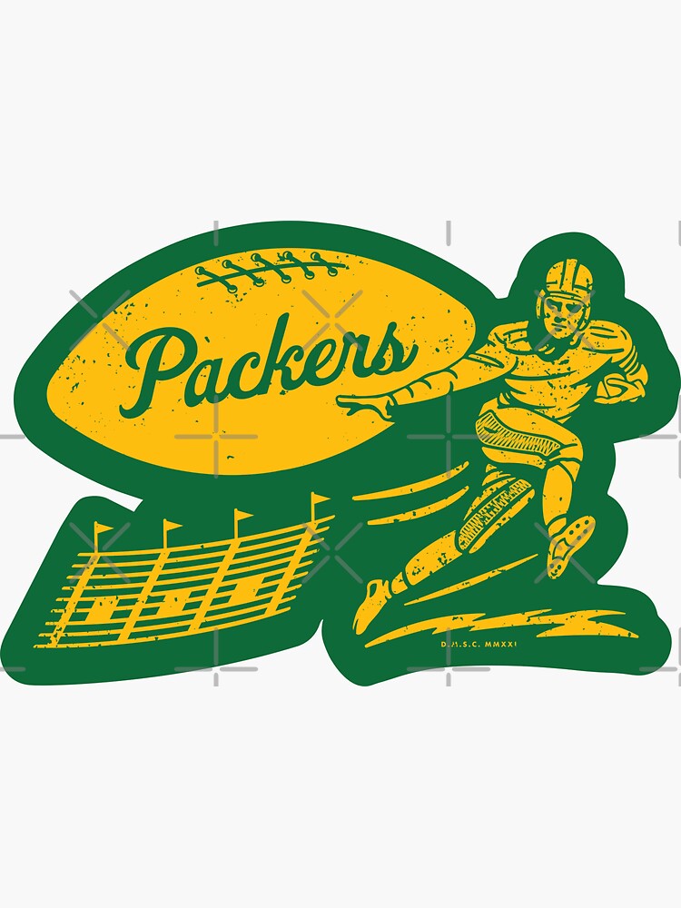 "Vintage Football - Green Bay Packers (Yellow Packers Wordmark ...