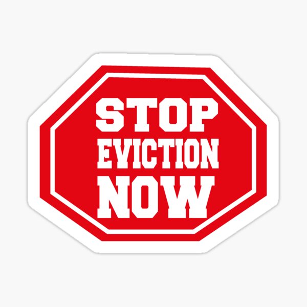 "perfect design,Stop Evictions, Eviction moratorium Sticker" Sticker ...