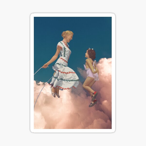 "Rope jumping girls" Sticker for Sale by brokenchina | Redbubble