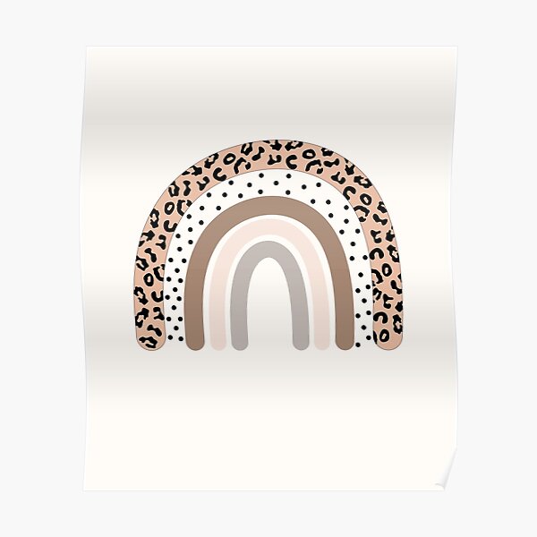 "Boho Leopard Rainbow" Poster by samuelthomasgs | Redbubble