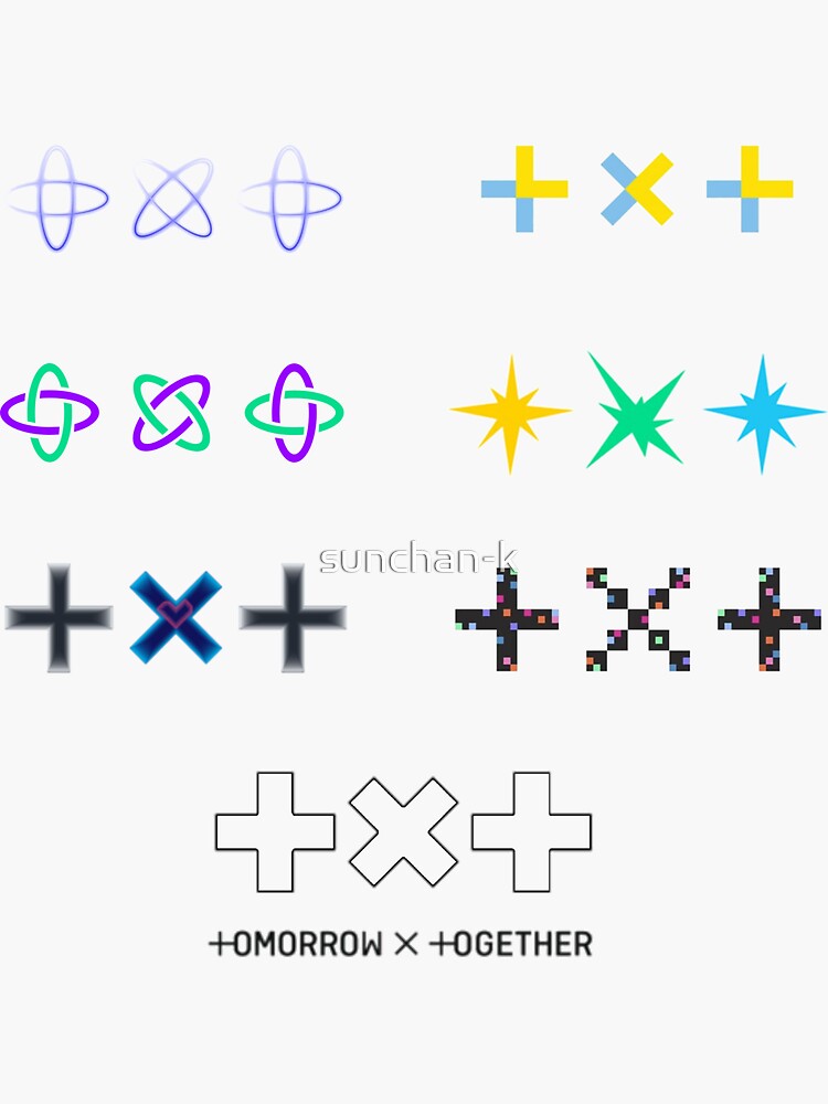 Pegatina «TXT Tomorrow By Together Stickers LOGO - todas las épocas ...
