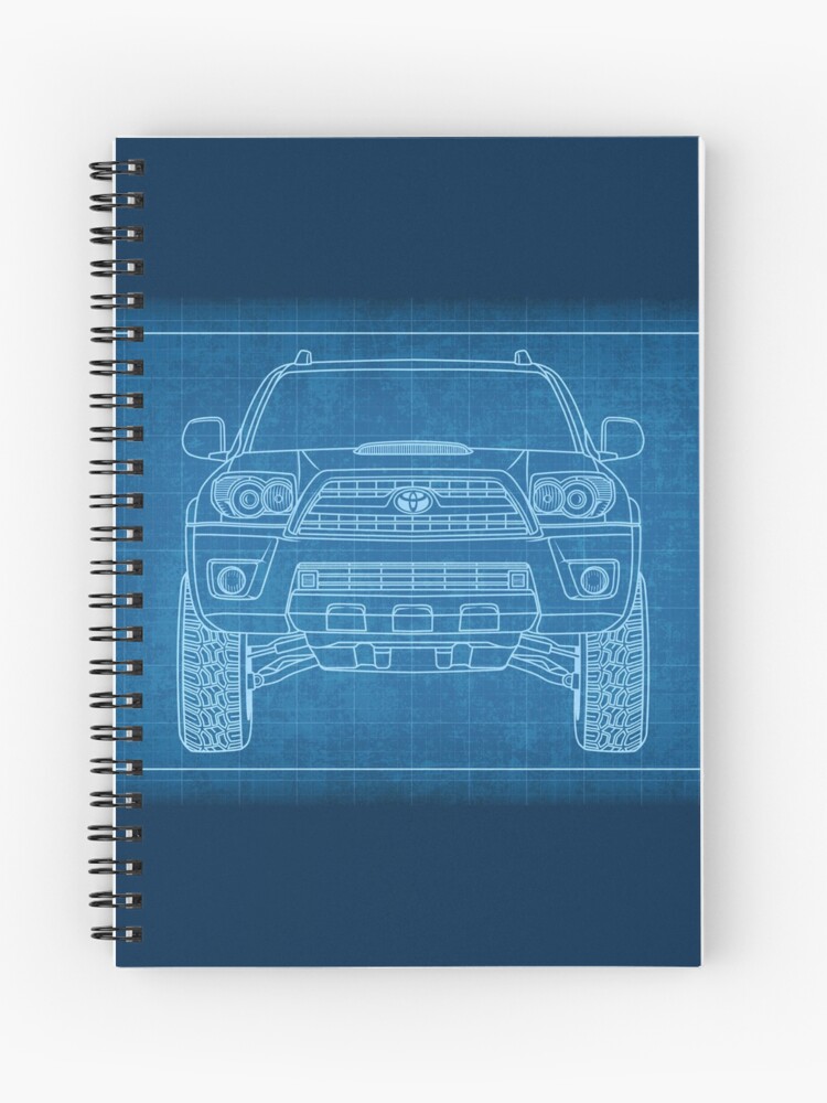 "Toyota Hilux Blueprint" Spiral Notebook for Sale by Navin Guyvit ...