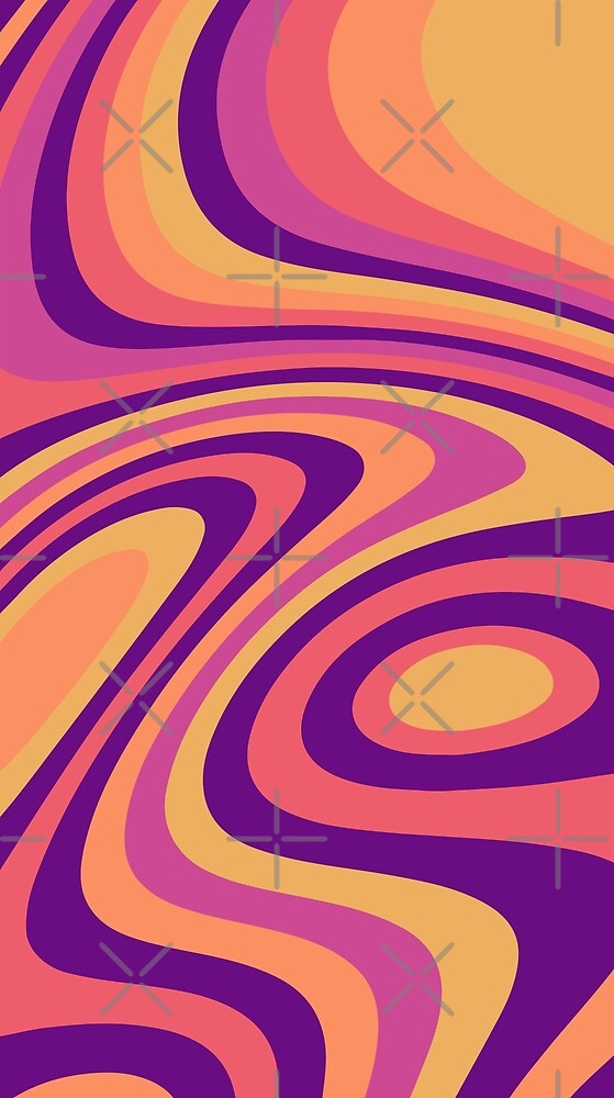 "Warm Sunset Abstract Liquid Melt Wave Design" by patternsoup | Redbubble