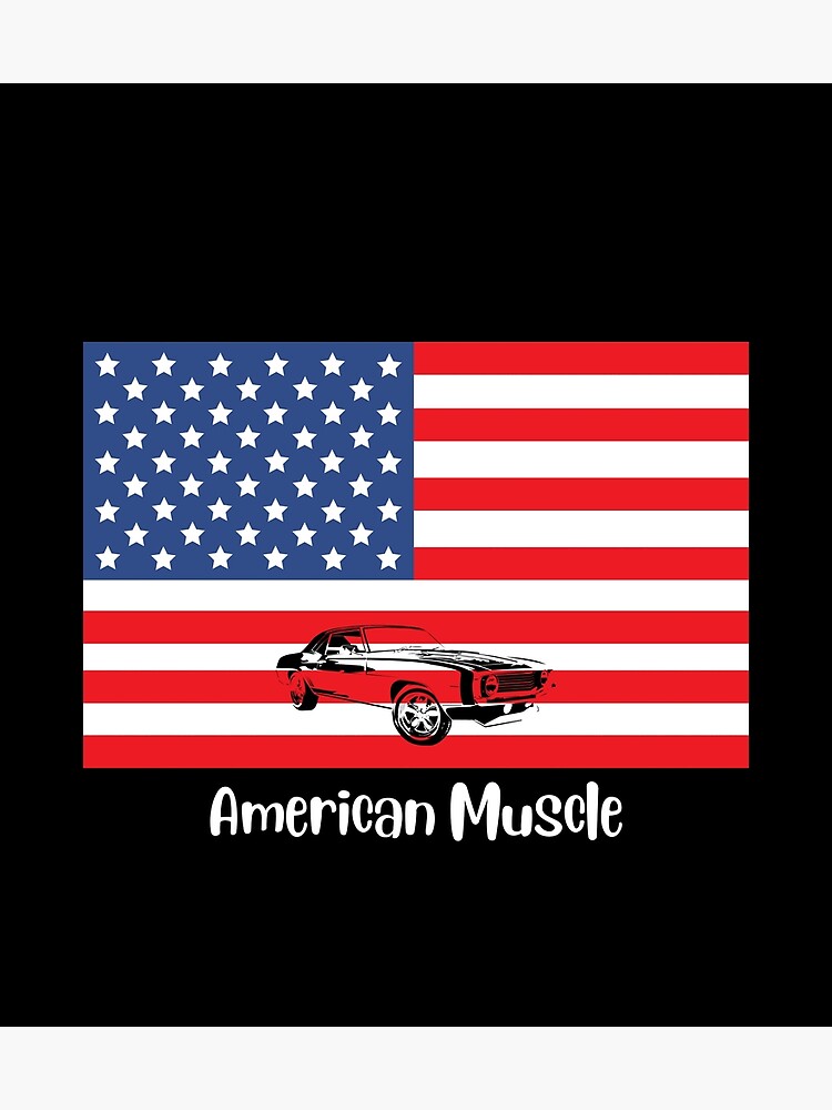 "American Flag Muscle Car" Poster for Sale by Jbrfactory | Redbubble