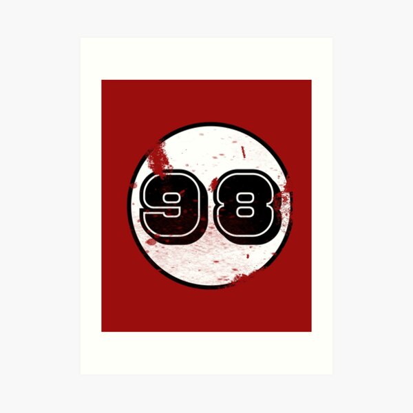 "Vintage Classic Retro 98 Racing Number" Art Print for Sale by ...