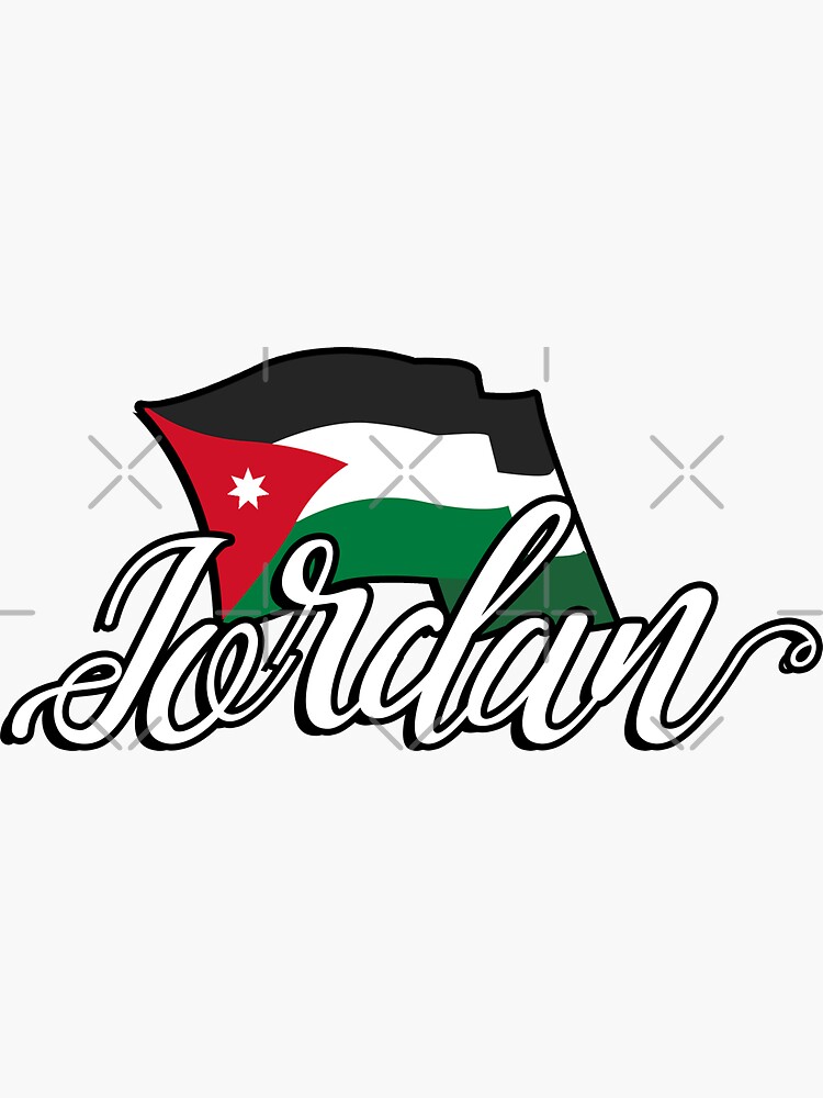 "Jordan flag Sticker " Sticker for Sale by Mo5tar | Redbubble