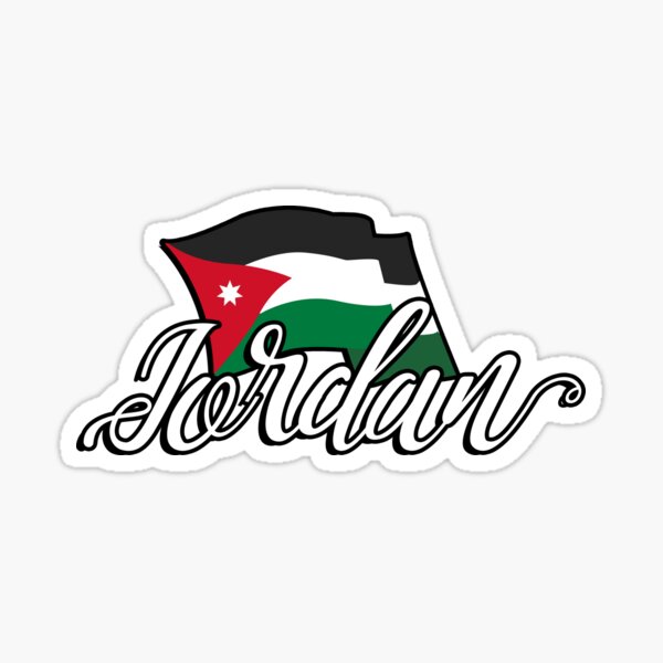 "Jordan flag Sticker " Sticker for Sale by Mo5tar | Redbubble