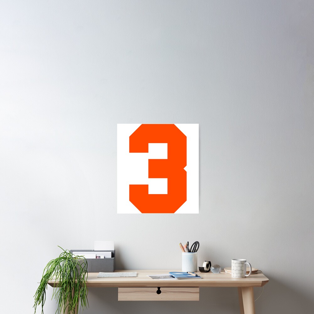 "Number 3 Sports Orange" Sticker for Sale by Shariss | Redbubble