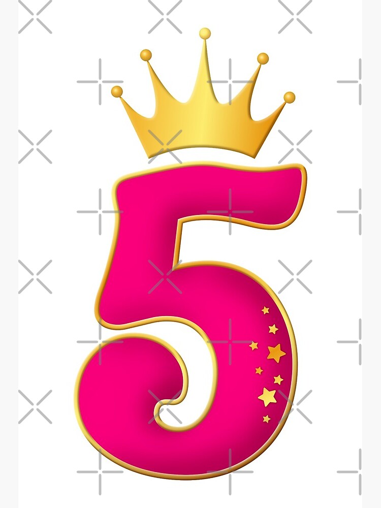 "5 Year Old, Birthday party design for girls. 5th Birthday" Art Board ...