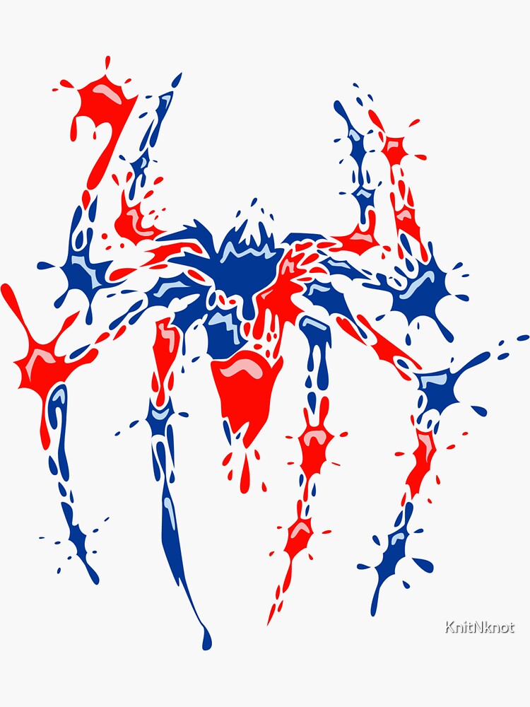 "spider Logo" Sticker for Sale by KnitNknot | Redbubble