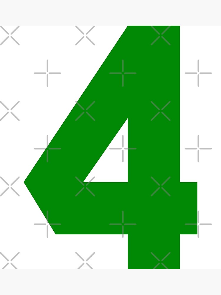 "Number 4 Sports Green" Poster for Sale by Shariss | Redbubble
