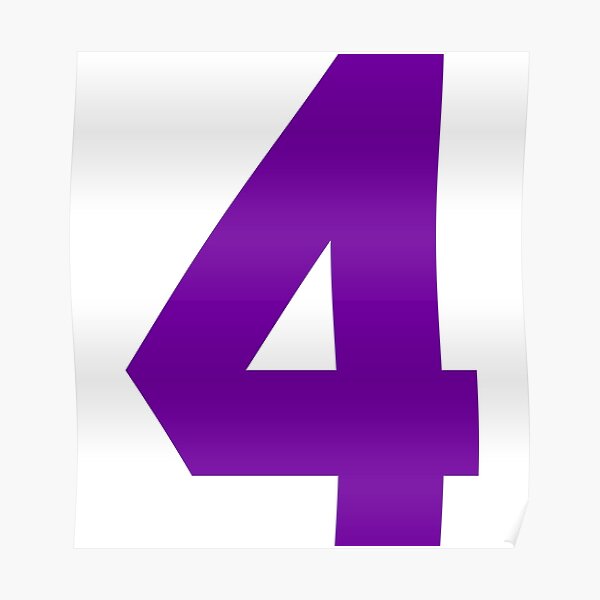 "Number 4 Sports Purple" Poster by Shariss | Redbubble