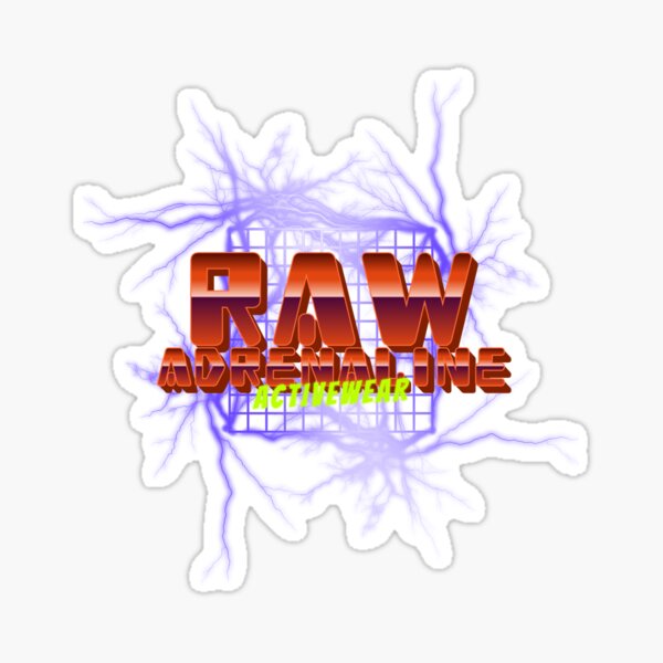 "Outdoor shock design from RAW ADRENALINE ACTIVEWEAR " Sticker for Sale ...