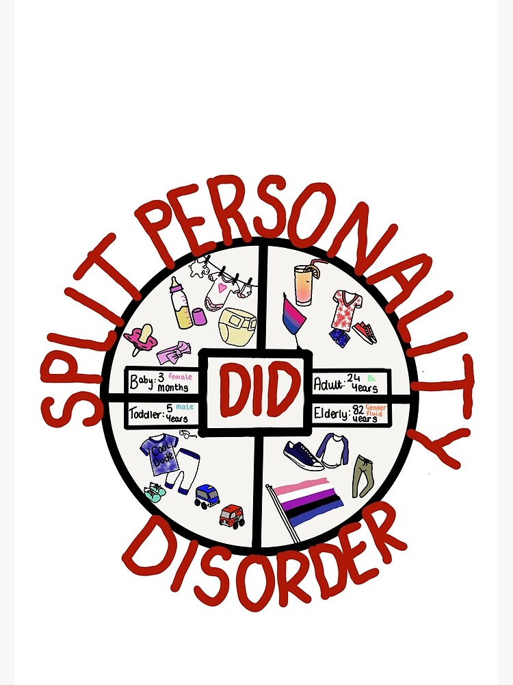 "Split personality disorder " Poster for Sale by MentalHealthEm | Redbubble