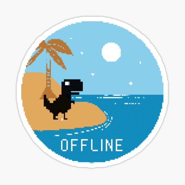 "T REX OFFLINE on summer vacation" Sticker for Sale by Anflouss17 ...