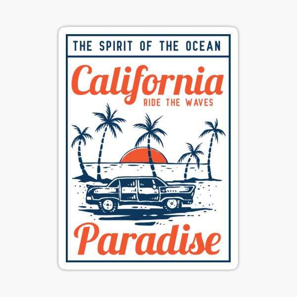 "Beach Car" Sticker for Sale by momscraft | Redbubble