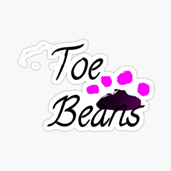 "Toe Beans Sticker" Sticker for Sale by EllesAndBelles | Redbubble