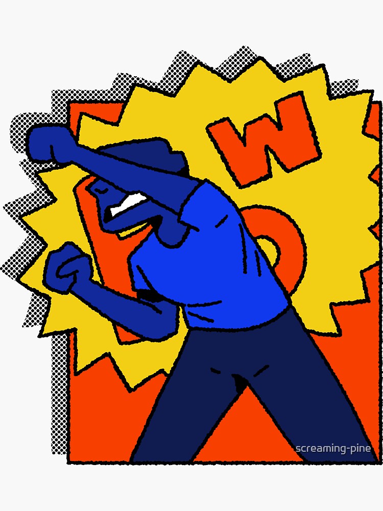 "POW!!" Sticker for Sale by screaming-pine | Redbubble