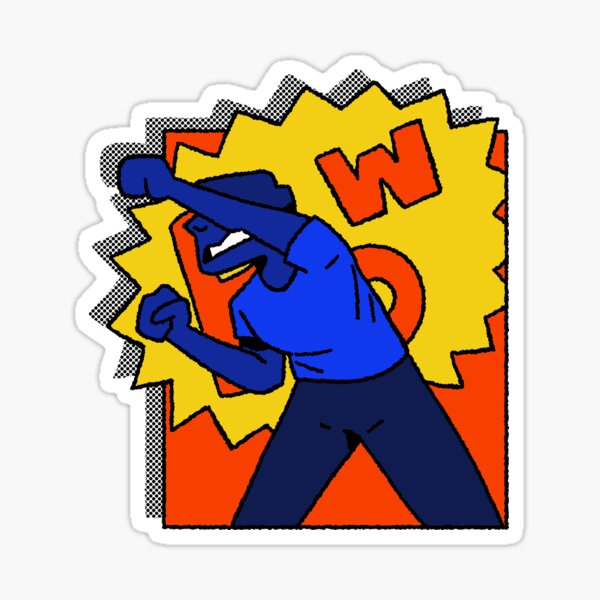 "POW!!" Sticker for Sale by screaming-pine | Redbubble