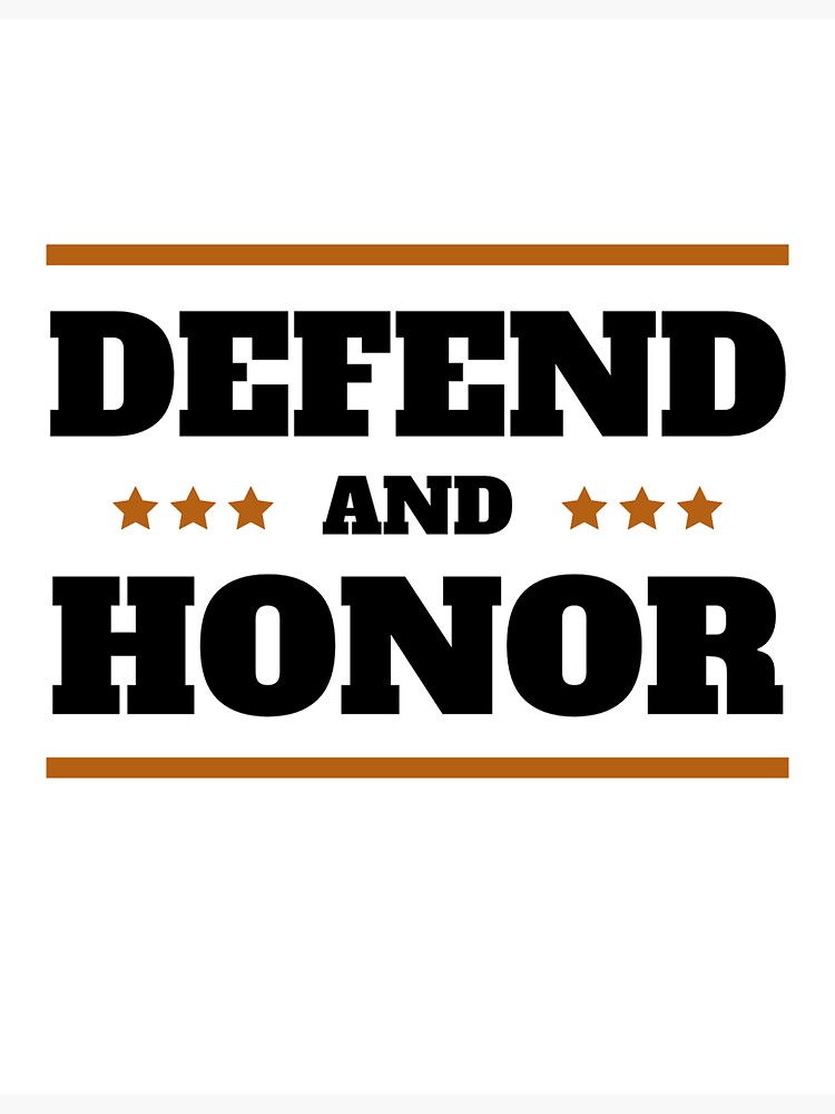 "Defend and Honor" Sticker by Denidesigner29 | Redbubble