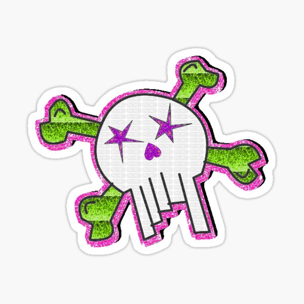 "Scenecore Skull" Sticker for Sale by OzziesZone | Redbubble