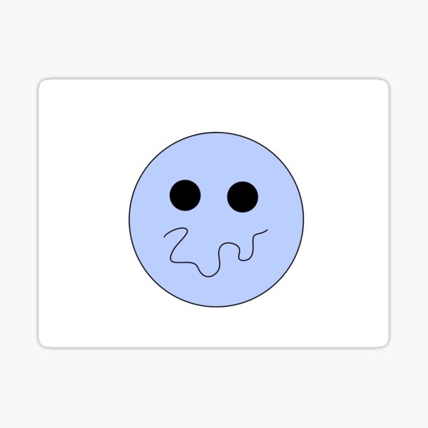 "Wiggly smiley face" Sticker for Sale by cloudlagoon | Redbubble