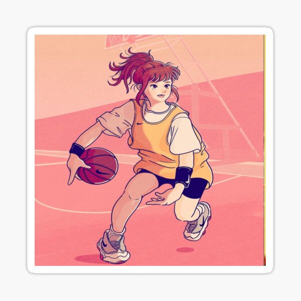 "Basketball girl" Sticker for Sale by Parm26 | Redbubble