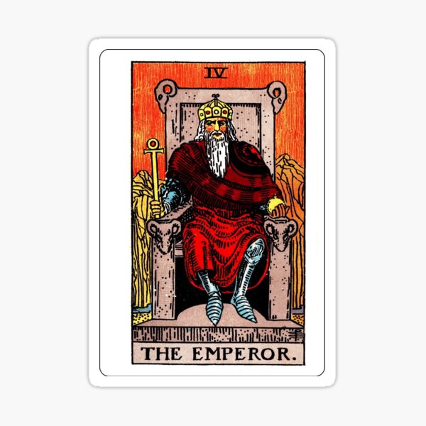 "The Emperor Tarot Stiker" Sticker for Sale by THEMADBRUSH | Redbubble