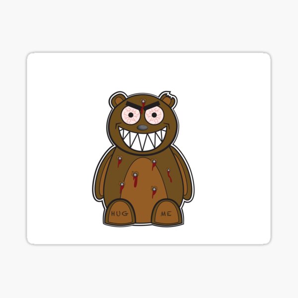 "Killer Teddy Bear" Sticker for Sale by ShadyNK | Redbubble